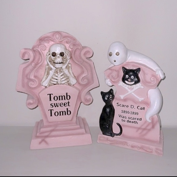 Holiday | Pink Halloween Nutcrackers Tomb Sweet Tombstone Ghost Skeleton Pumpkin Vintage | Poshmark